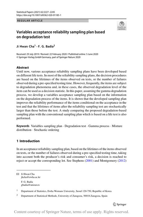 Variables Acceptance Reliability Sampling Plan Based On Degradation Test Request Pdf
