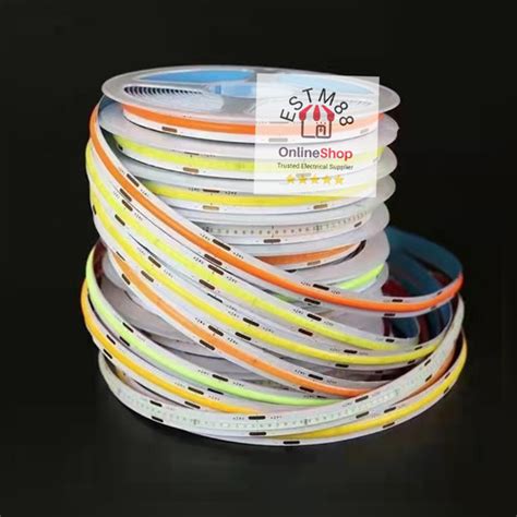 Jual LED STRIP COB DC 12VOLT 5 METER LAMPU STRIP LIGHT COB IP33 Jakarta Barat ESTM88