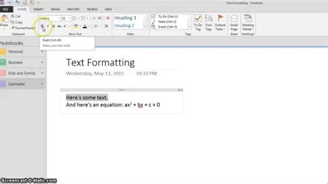 Onenote Text Formatting Youtube