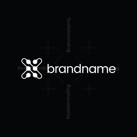 Minimalist Letter X Node Tech Logo Scalebranding
