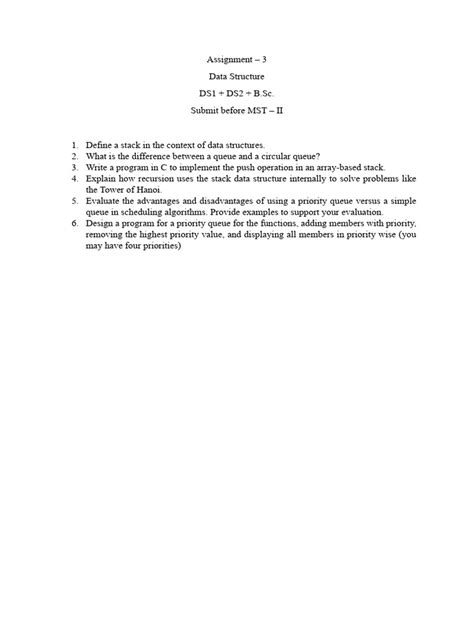 Assignment 3 Data Structure Pdf