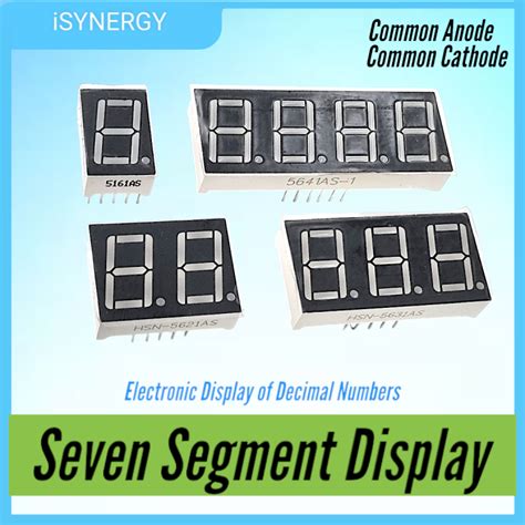 Seven Segment Display 7 Segment 05 Inch Common Anode Common Cathode