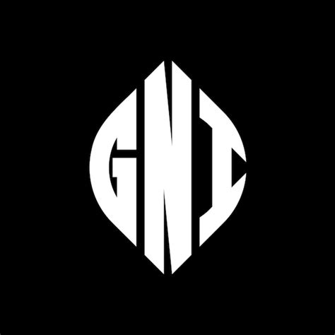 Premium Vector Gni Circle Letter Logo Design With Circle And Ellipse Shape Gni Ellipse Letters