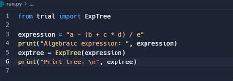 Solved ExpTree Py ExpressionTree F Build Tree Chegg