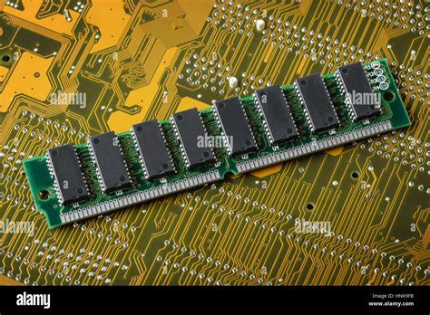 Closeup SIMM Pin RAM Stock Photo Alamy