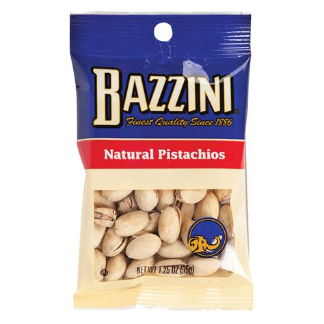 Bazzini Natural Pistachios 15 Oz Peg Bag Nassau Candy