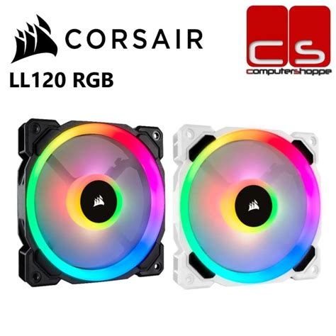 Corsair LL RGB Mm Dual Light Loop RGB LED PWM Fan Black White Lazada