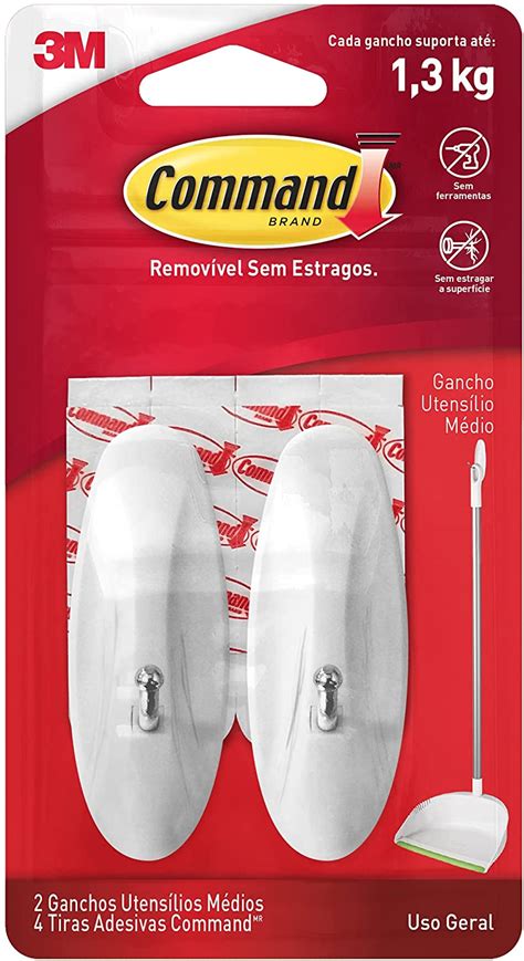 Amazon Com Command Medium Wire Hooks White 2 Hooks 4 Strips Organize Damage Free Home