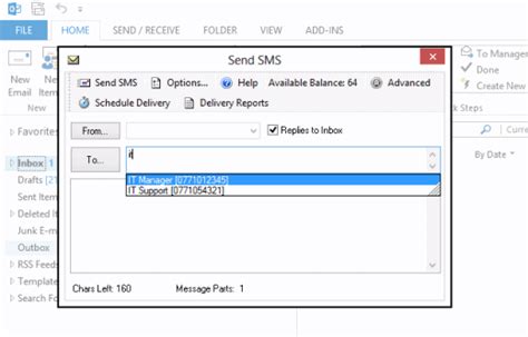 SMS Add In For Microsoft Outlook