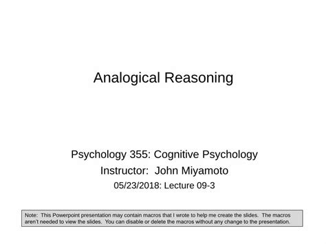 Pdf Analogical Reasoning · Psych 355