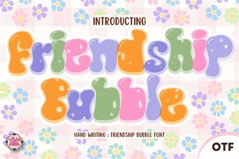 Friendship Bubble Font By Vividdoodle · Creative Fabrica