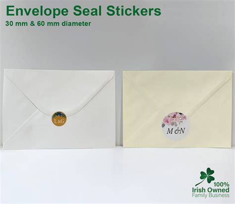 Envelope Seal Stickers Printing Dublin ☘️ Fastest Turnaround In