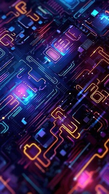 Premium Ai Image Colorful Wires Are Visible On A Computer Screen