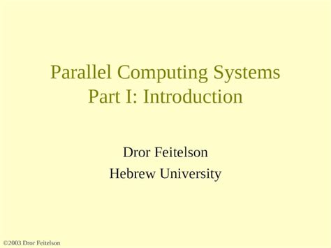 Ppt Parallel Computing Systems Part I Introduction Dokumentips