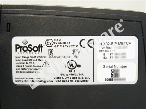 Plc Hardware Prosoft Plx32 Eip Mbtcp Ethernetip To Modbus Tcpip Gateway