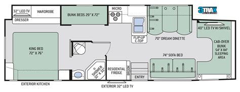 Class C Rv Floor Plans With King Bed Kitchencor