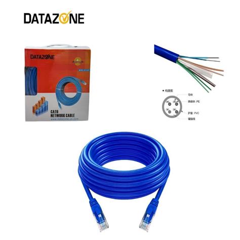 كيبل شبكة كات 6 كرتون طول20 متر أزرق متجر هيوا