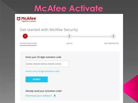 Ppt Activate Enter Your Code Redeem Mcafee Retail Card Powerpoint Presentation