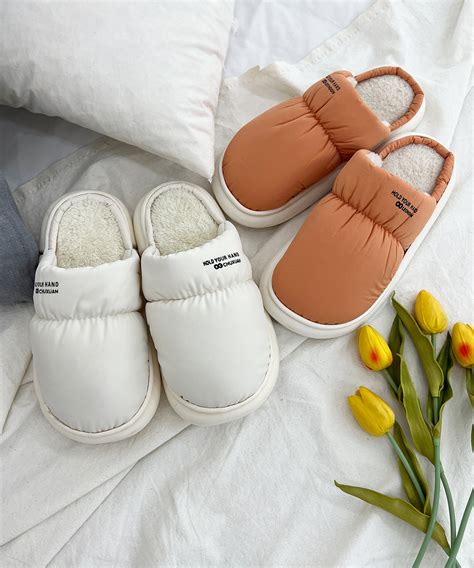 패딩양털슬리퍼 뽀글이 따뜻한 겨울 실내화 여성 사무실 학생 패딩소재