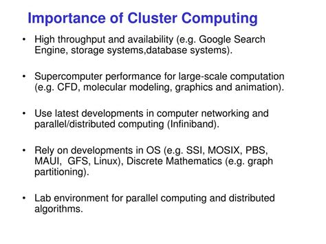 Ppt Nasa Cipa Cluster Computing Project Powerpoint Presentation Free