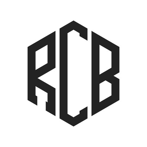 premium vector rcb logo design initial letter rcb monogram logo using