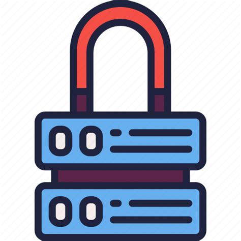 Server Padlock Secure Privacy Protect Icon Download On Iconfinder