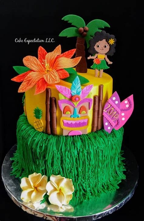 Hawaii Themed Cake Hawaiian Cake Luau Cakes Tiki Cake
