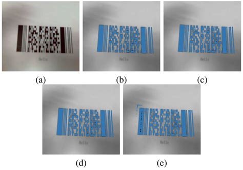 binarization results using different strategies a a barcode image