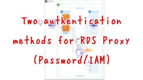 Two Authentication Methods For Rds Proxy Password Iam Awstut