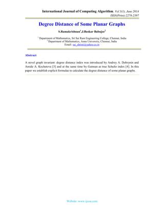 Degree Distance Of Some Planar Graphs PDF