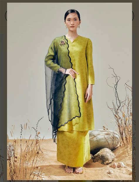 Jari Alana Kurung Belahan Jiwa In Lime Womens Fashion Muslimah