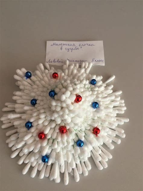 Поделки новогодние из палочек ватных фото и картинки 64 штук