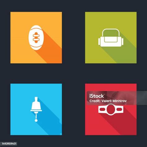 미식 축구 공 스포츠 가방 울리는 종소리 및 권투 벨트 아이콘을 설정합니다 벡터 건강한 생활방식에 대한 스톡 벡터 아트 및 기타 이미지 건강한 생활방식 검은색 경쟁