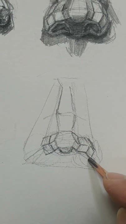 소묘 정면 코 입체감 형태 연습 Youtube