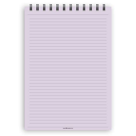 A5 Narrow Ruled Notepad Spiral Desk Pad Coloured And White Paper