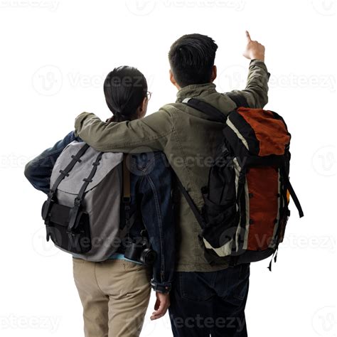 Travelers Couple With The Backpack Transparent Background Pnge Adventure And Travel In The