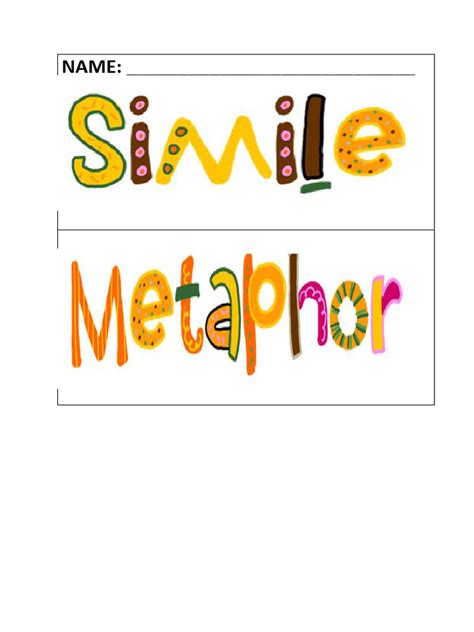 Simile And Metaphor Flipbook Pdf