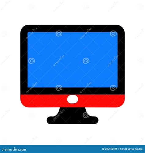 Computer Icon Vector Black Symbol On White Background Flat Style Stock Illustration