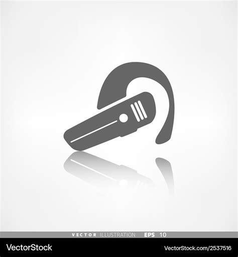 Bluetooth Headset Icon Wireless Connection Vector Image
