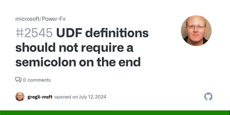 Udf Definitions Should Not Require A Semicolon On The End · Issue 2545
