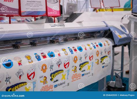 Large Format Colorful Printing Digital Printer During Work Editorial Image Image Of Print