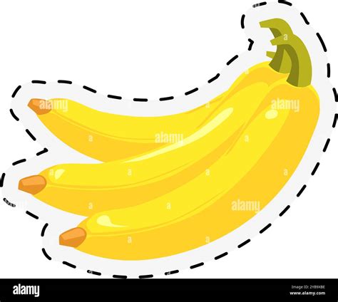 Banana Applique Textile Fruit Patch Funny Sticker Stock Vector Image And Art Alamy