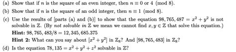 Solved A Show That If N Is The Square Of An Even Integer