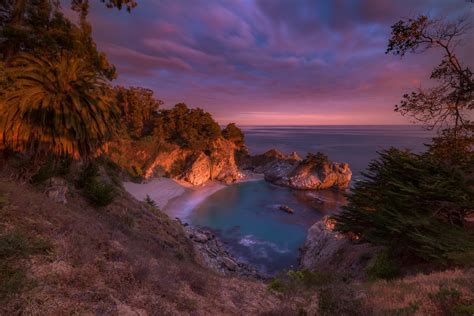Big Sur California Mcway Falls Sunset Getty Photography