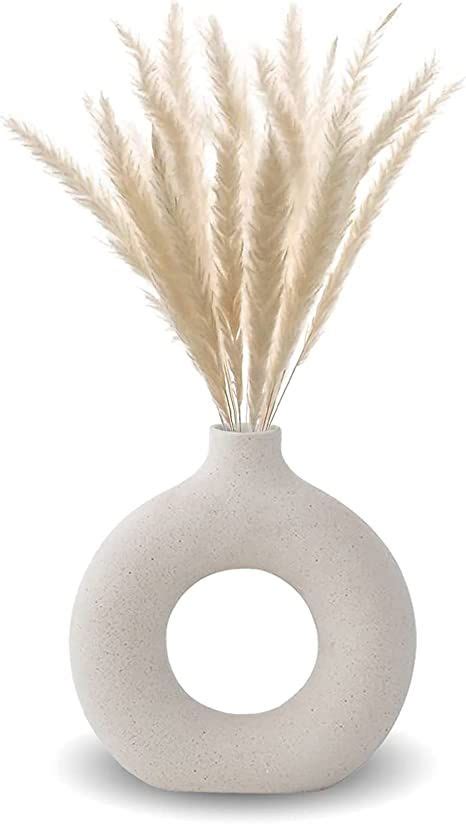 Vase Für Pampasgras Moderne Deko Kunst Donut Vase Vase Rund Mit Loch