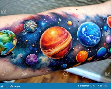 Celestial Milky Way Galaxy Stars Tattoo
