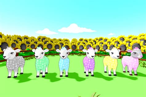 3d Cartoon Sheep Animation Model