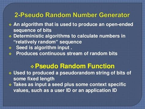 information and data security pseudorandom number generation and stre…