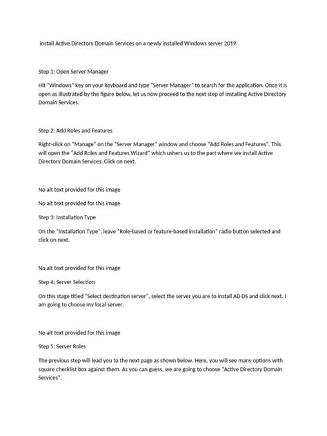 Install Active Directory Pdf Active Directory Microsoft Windows