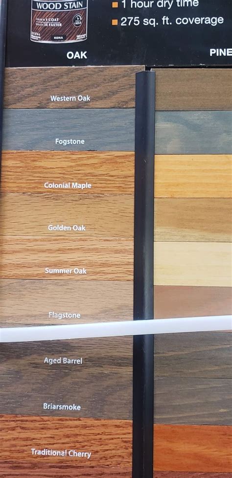 Wood Stain Color Chart Varathane Fogstone Varathane Stain Colors On